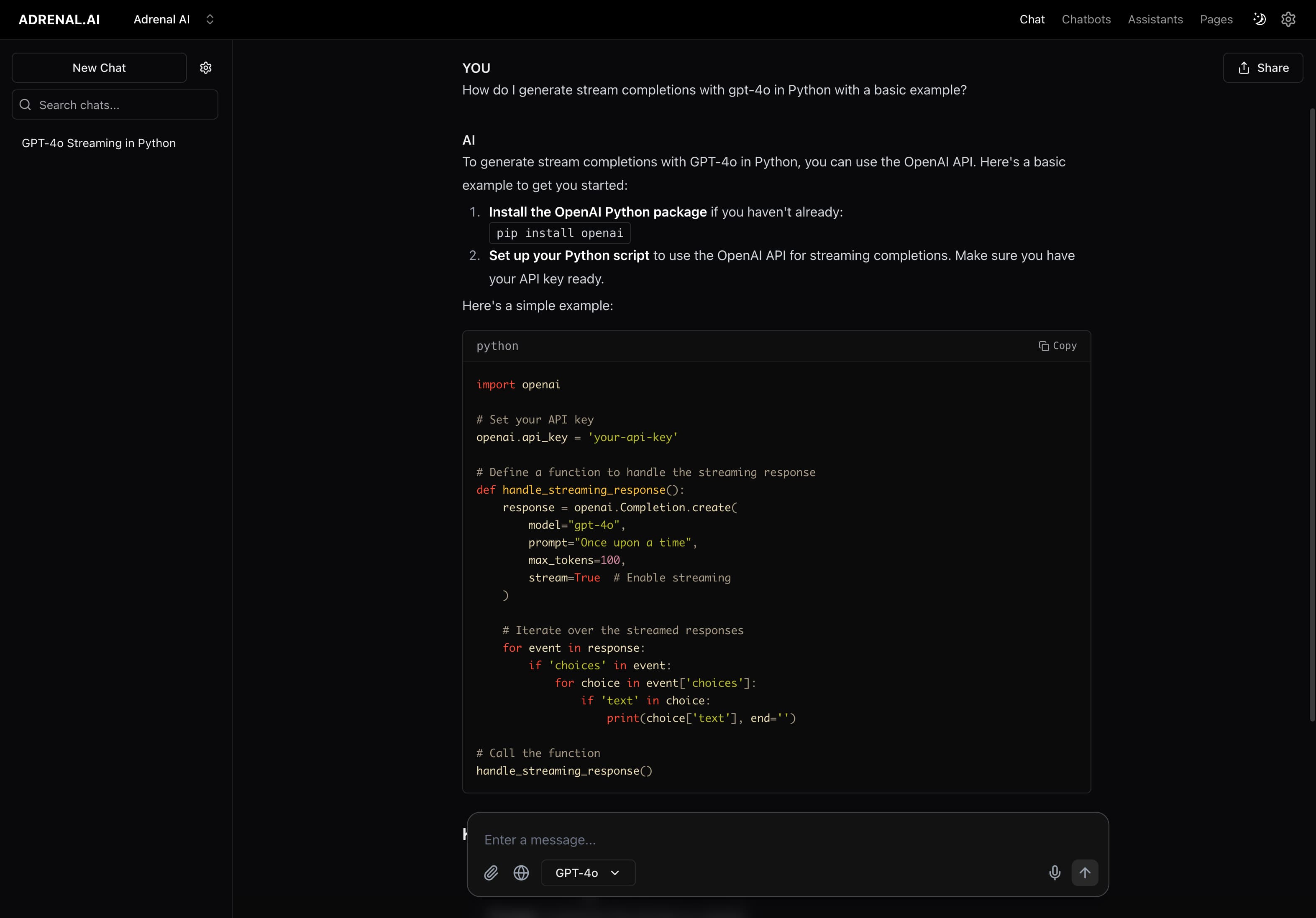 Adrenal AI - Build Powerful AI Conversations